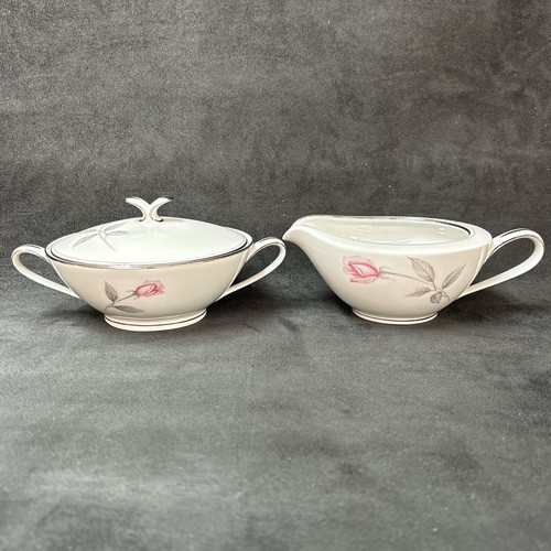 Noritake China ROSEMARIE 6044 Pattern Creamer and Sugar Bowl Set | eBay