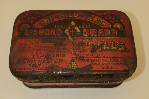 Antique Vintage Quack Medicine Pill Tin Chi-ches-ters Chemical Co ...