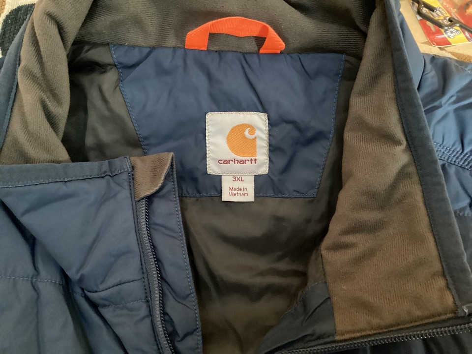Carhartt Mens Gilliam Insulated Rain Defender Relaxed Fit Vest - Blue ...