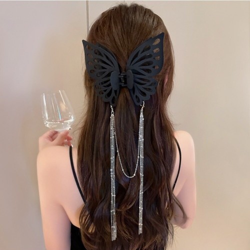 Chain Tassel Butterfly Tassel Hair Claw Headwear Hairpins Claws Girls ...