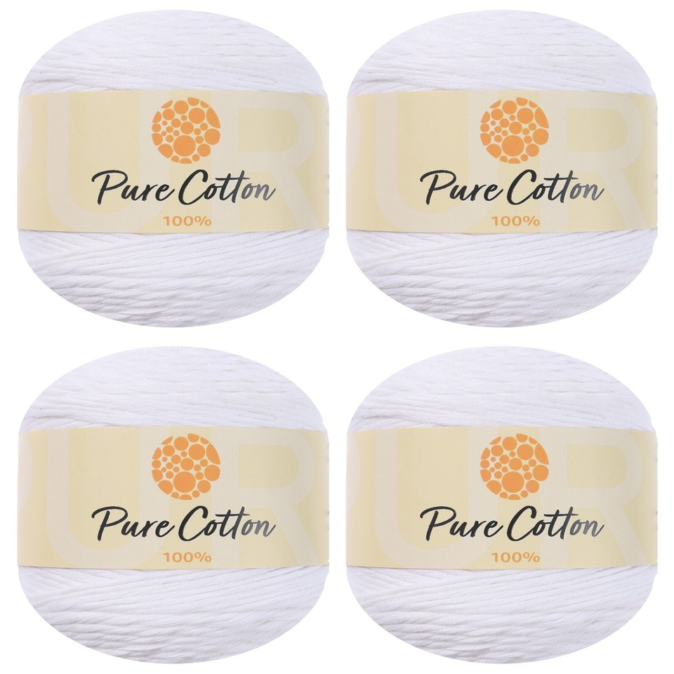 100% Cotton Yarn (Pack of 4) by Yonkey Monkey Versatile Medium Worsted ...