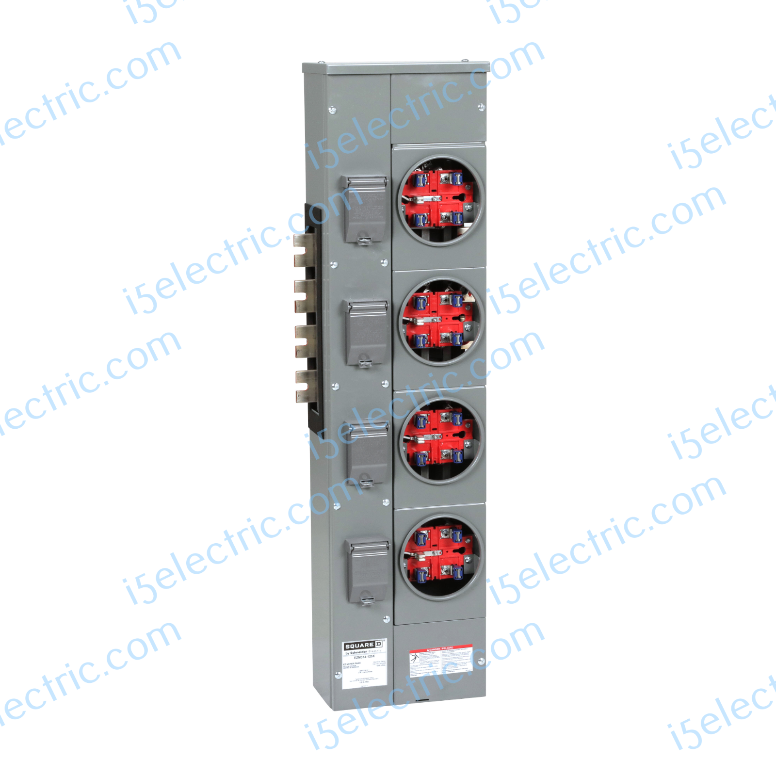 Square D EZM314125X 3 PH in 1 PH out 1200A 4-Gang 125A Meter Stack ...