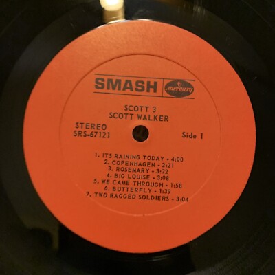 Scott Walker Scott 3 Smash SRS-67121 Vinyl Record Only See Description ...