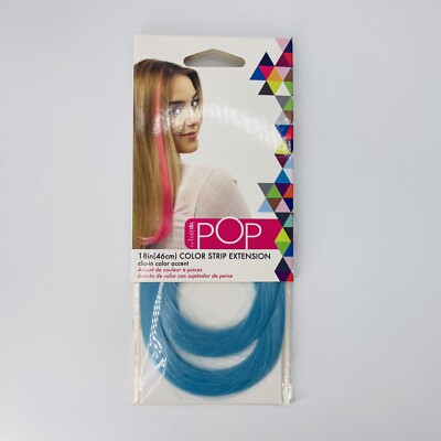 Hairdo Pop Color Strip Hair Clip Extension Blue Frosting 18 Inches ...
