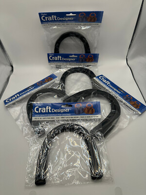 LOT of 5 Sets "Darice" Craft Design Plastic PURSE HANDLES Black NEW in ...