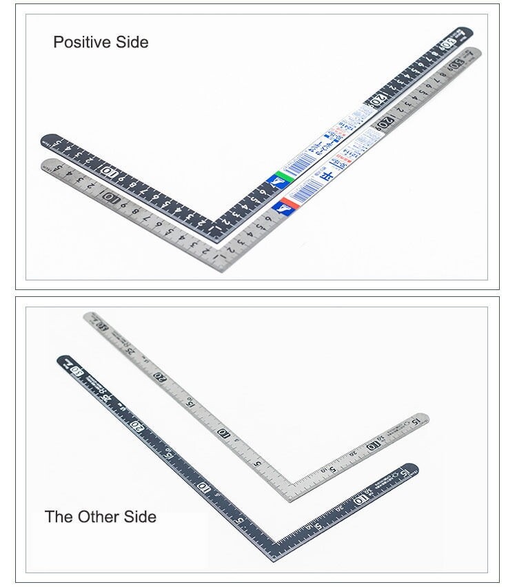 Japan Shinwa STEEL TRY SQUARE RIGHT ANGLE STRAIGHT EDGE L RULER 30CM ...