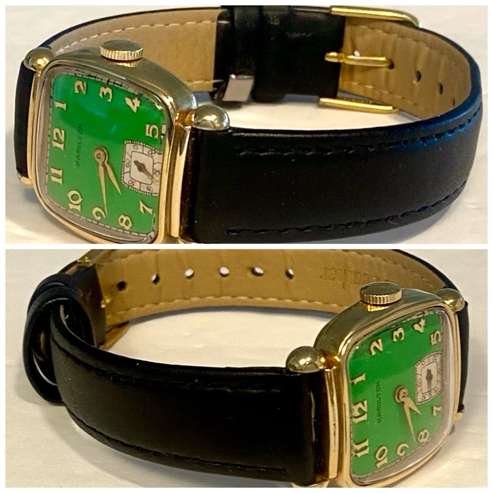 Vintage 1941 Hamilton MARTIN 27mm Cushion 10K Gold Filled Mechanical ...