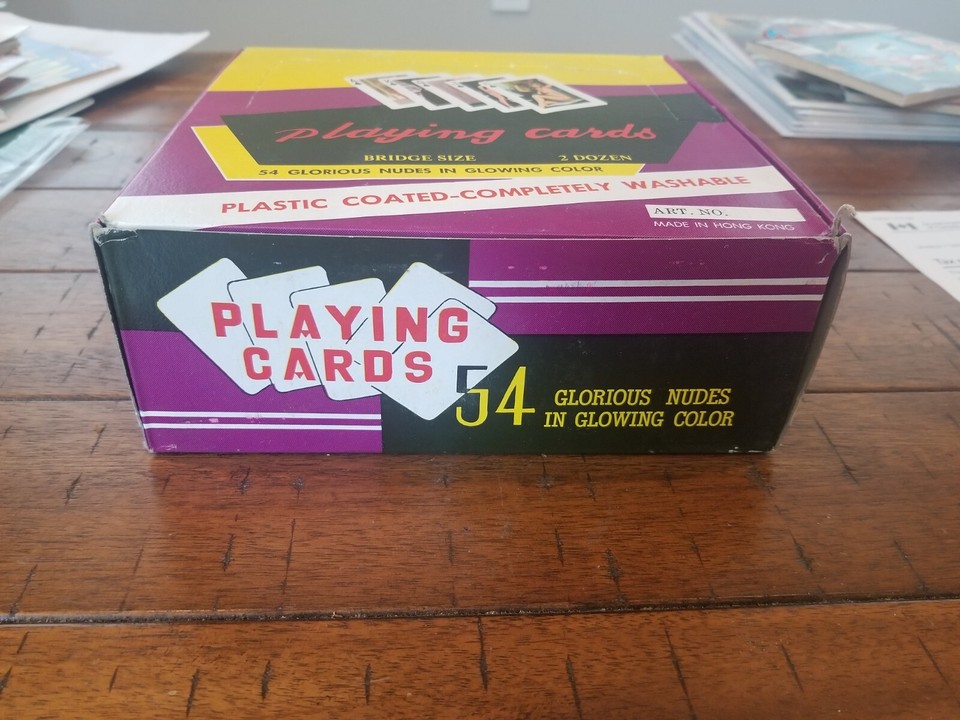 GAIETY BRAND PLAYING NUDE CARDS 1960s -COMPLETE 24 PACKS SEALED W ...