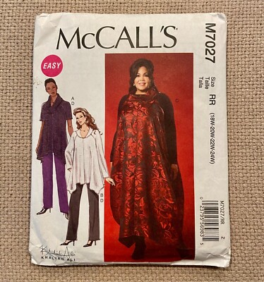 McCall's M7027 Womens Tunic Jumper Pants Easy Sewing Pattern Size 18W ...