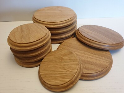 Round circular solid Oak Display Plinths/bases 20mm | eBay