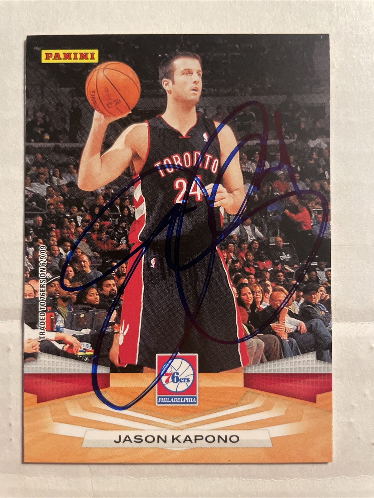 2009 Panini Jason Kapono Autographed Card Philadelphia 76ers #35 CB1073 ...