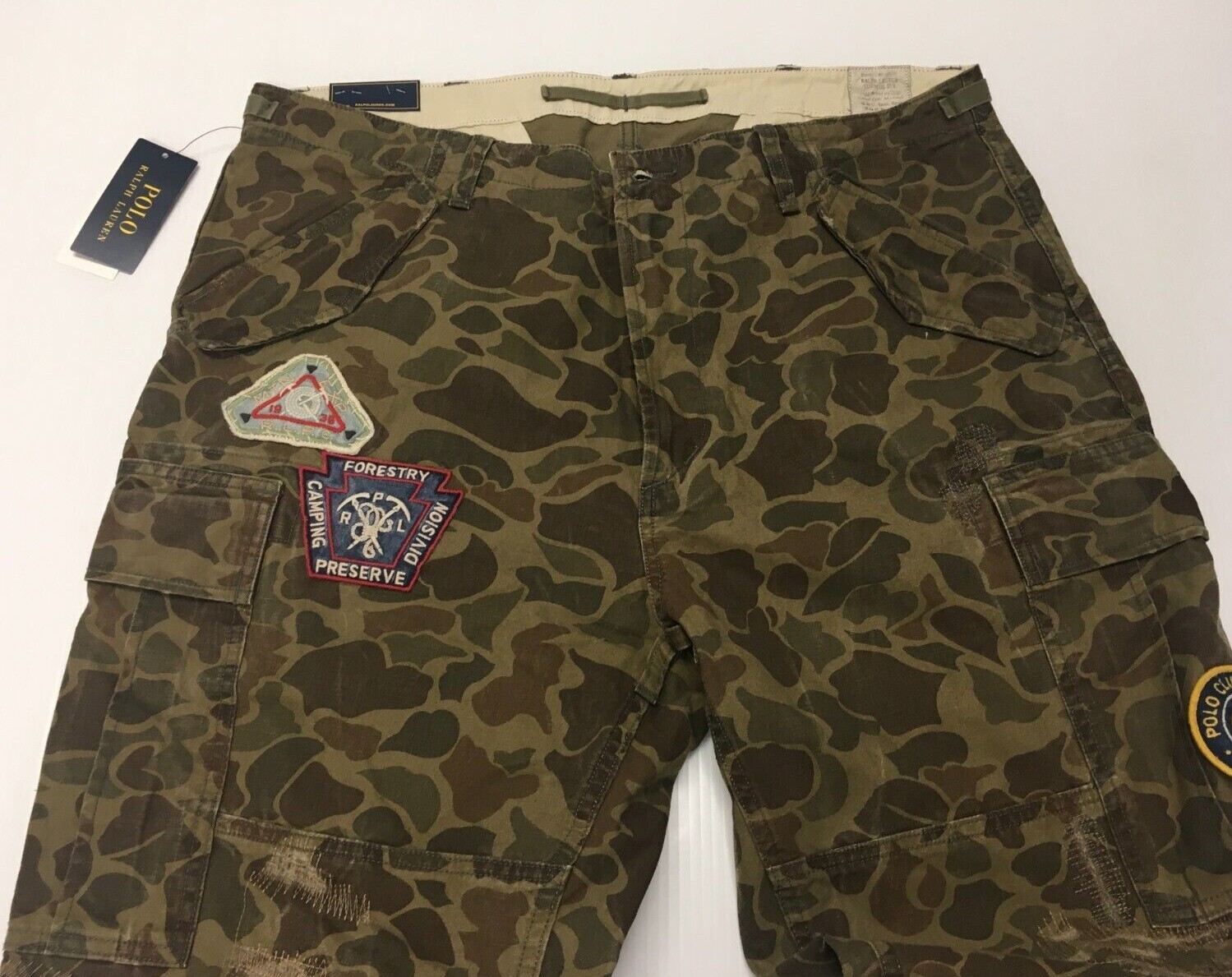 Polo Ralph Lauren B&T Military Army Camo Paratrooper Patched Hunting ...