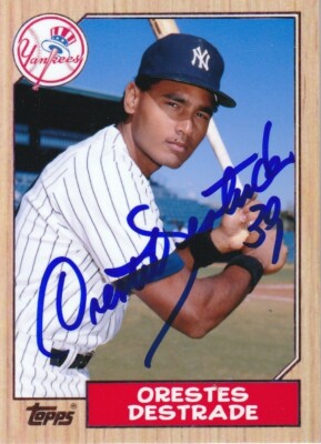 ORESTES DESTRADE NEW YORK YANKEES SIGNED 1987 STYLE CUSTOM CARD | eBay