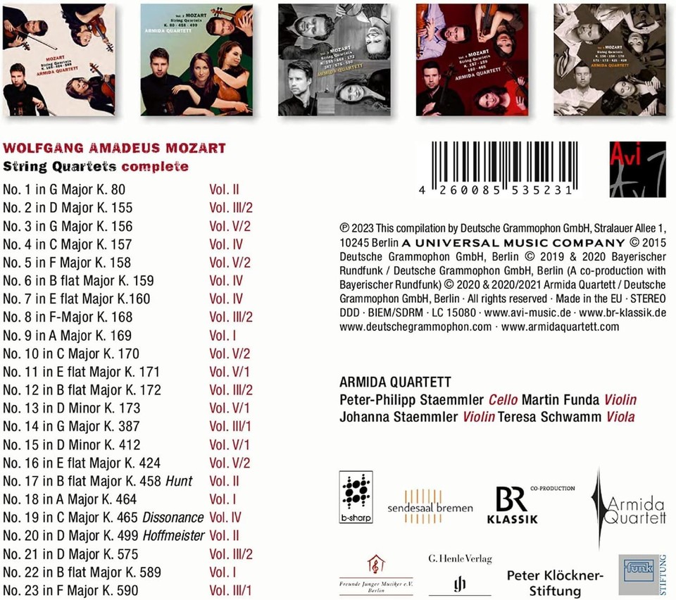 Wolfgang Amadeus Mozart Mozart: String Quartets Complete (CD) Box Set 4260085535231| eBay