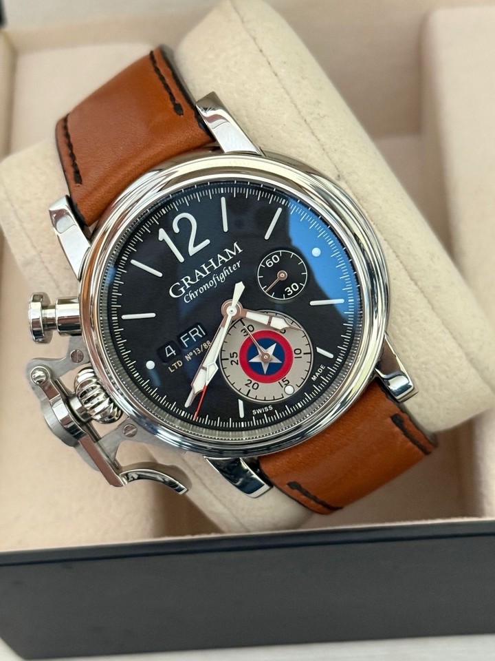 WATCH GRAHAM CHRONOFIGHTER CAPTAIN AMÉRICA FOR MENS STAINLESS STEEL | eBay