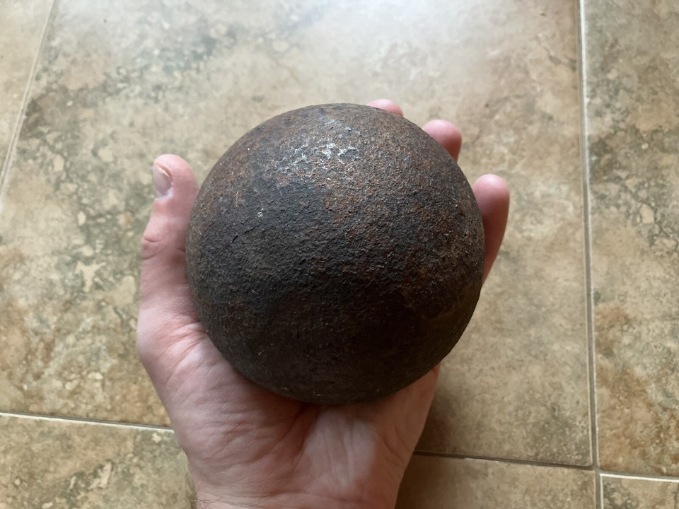 Revolutionary War Original 9 Pounder Solid Shot Cannonball Relic ...