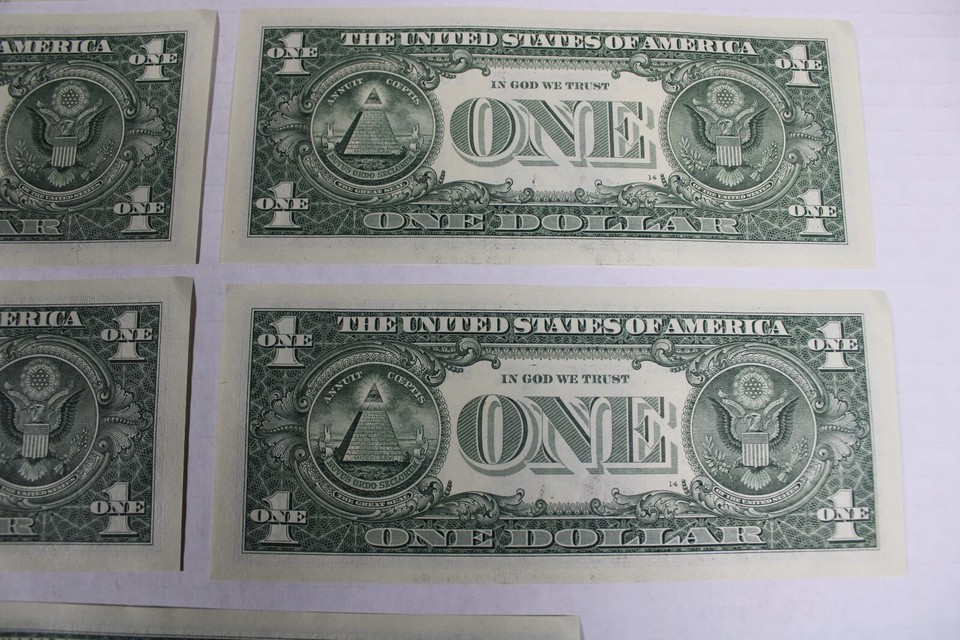 Set Lot of 7 New uncirculated 2021 one 1 dollar Star Note Sequential ...