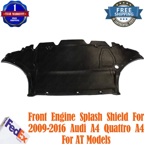 Front Engine Splash Shield Black For 2009-2016 Audi A4 Quattro A4 For ...