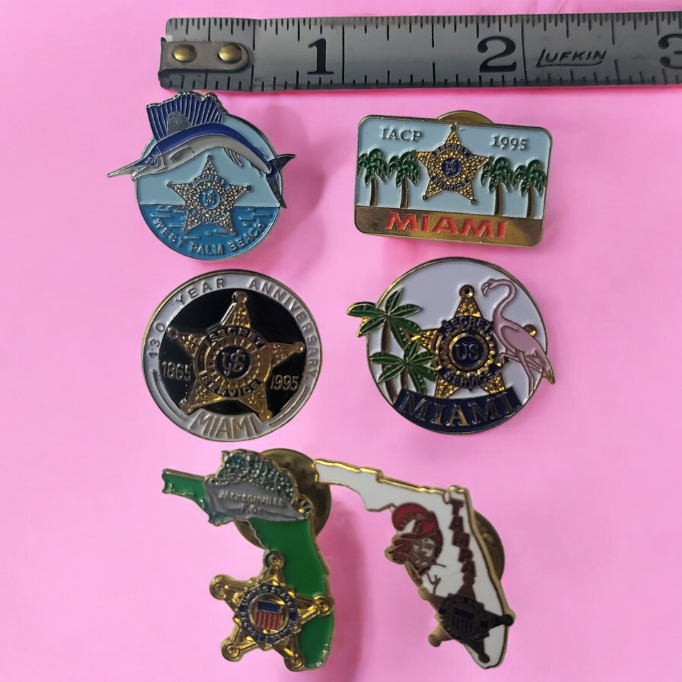 Secret Service Florida FL Field Office Lapel Pin Lot x6 Tampa Miami ...