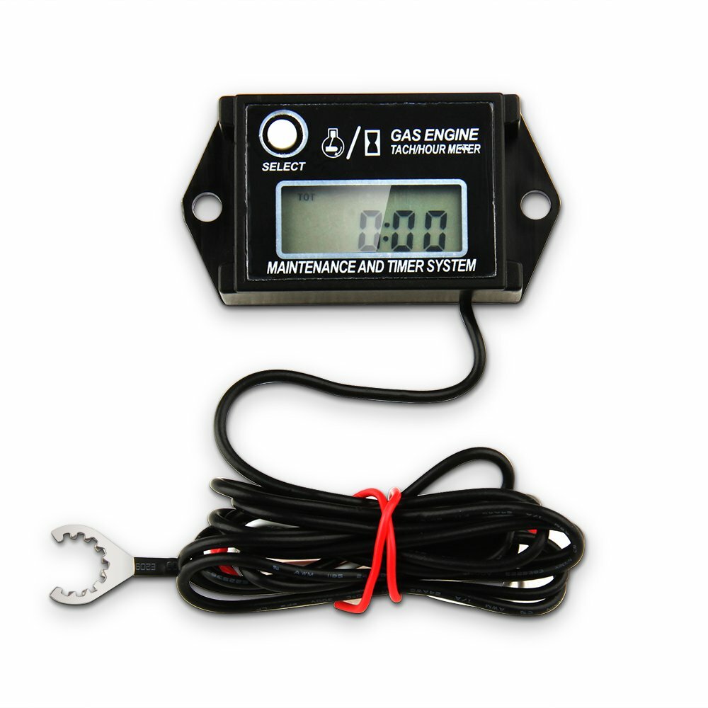 Waterproof Tachometer Tiny Tach Hour Meter For 2 Stroke 4 Stroke