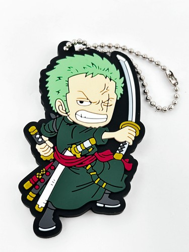 Roronoa Zoro One Piece Rubber Keychain Mascot Character Mini Figure ...