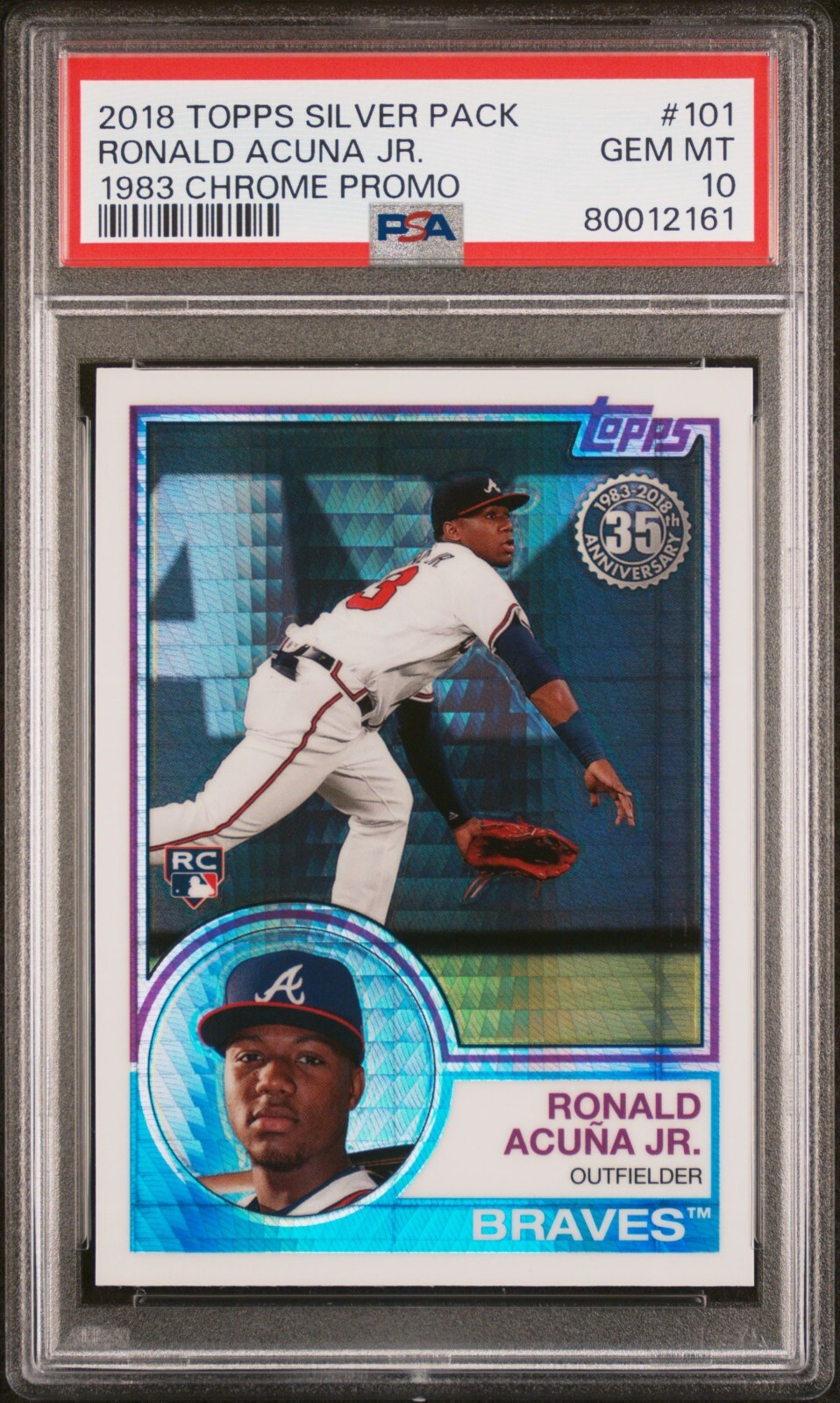 2018 Topps Silver Pack 1983 Chrome #101 Ronald Acuna Jr. Braves RC ...