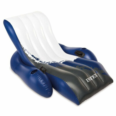 Intex 180cm Inflatable Floating Recliner Lounge Swimming Pool Float 15y ...