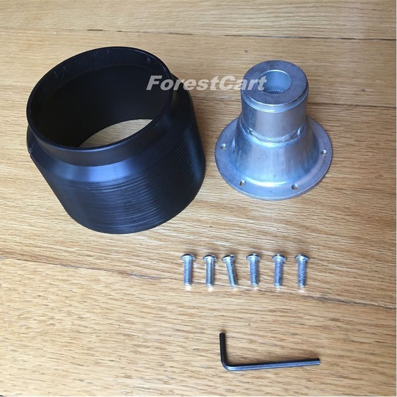 Golf Cart 6 Holes Steering Wheel Adapter Black Steel Adaptor w/Splines ...