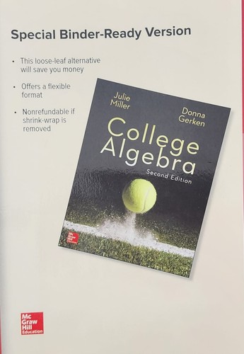 College Algebra Special Binder Ready Version by Donna Gerken & Julie ...