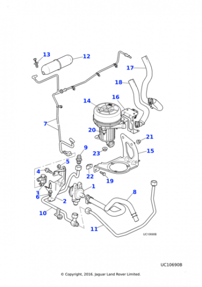 JAGUAR 09-15 XF Secondary Air Injection System-Solenoid Valve XR855179 ...