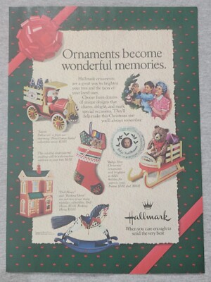1984 Magazine Advertisement Page Hallmark Christmas Ornaments Vintage ...