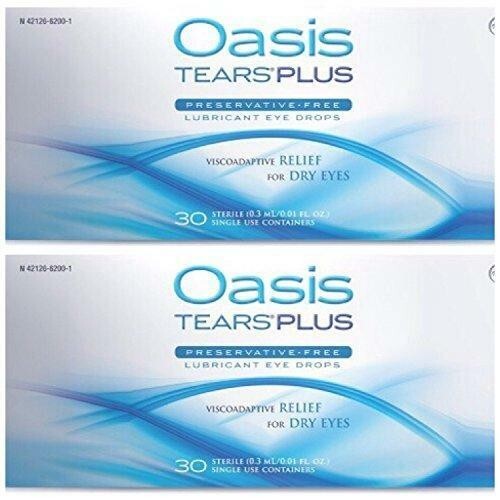 2 BOXES OASIS TEARS PLUS ** DRY EYE RELIEF - EXP. 05/2027 342126620015 ...