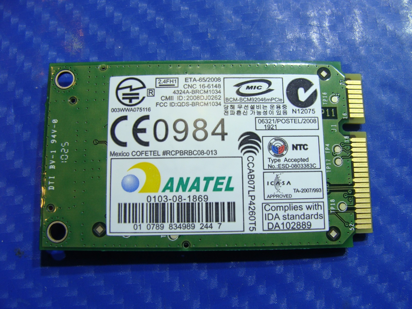 Dell Alienware 15.6" M15x Original Laptop Wireless Bluetooth Card M960G ...