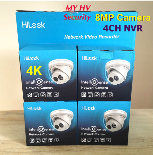 Hikvision HiLook 8MP Built-in Mic Audio Camera Kit 4x IPC-T281H-MU 4ch ...