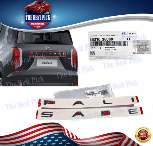 ⭐GENUINE⭐ REAR Trunk Lift Emblem Nameplate For Hyundai PALISADE 20-22 ...