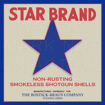 Reproduction Vintage STAR BRAND Shotgun Shells Label Canvas Print | eBay