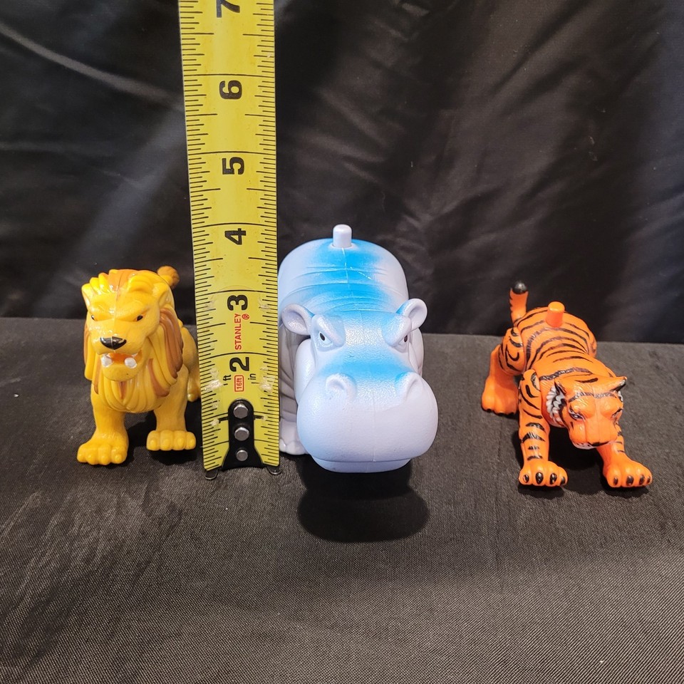 Lot of 3 Fisher Price Imaginext Jungle Safari Animals Lion Tiger Hippo ...