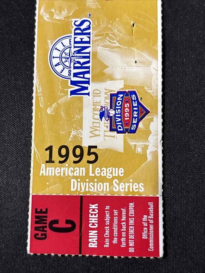 1995 ALDS Game 5 Ticket - EDGAR MARTINEZ “THE DOUBLE” - 10-8-1995 - THE ...