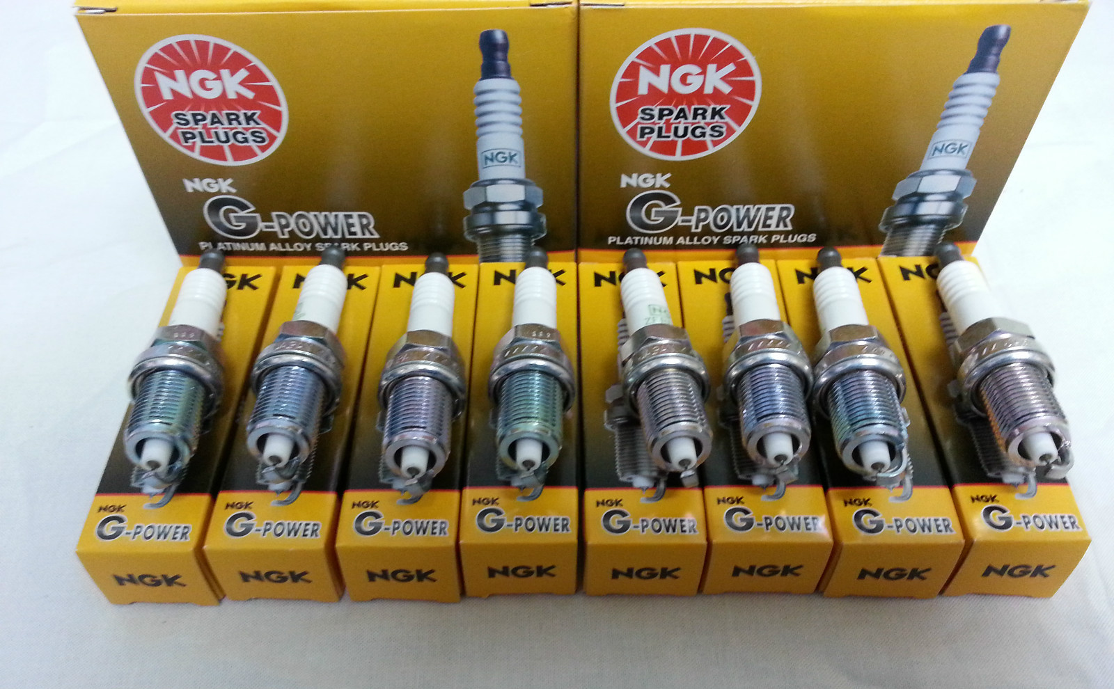 NGK MADE IN JAPAN TR55GP SPARK PLUG PLATINUM POWER 8-PEICES (3403) | eBay