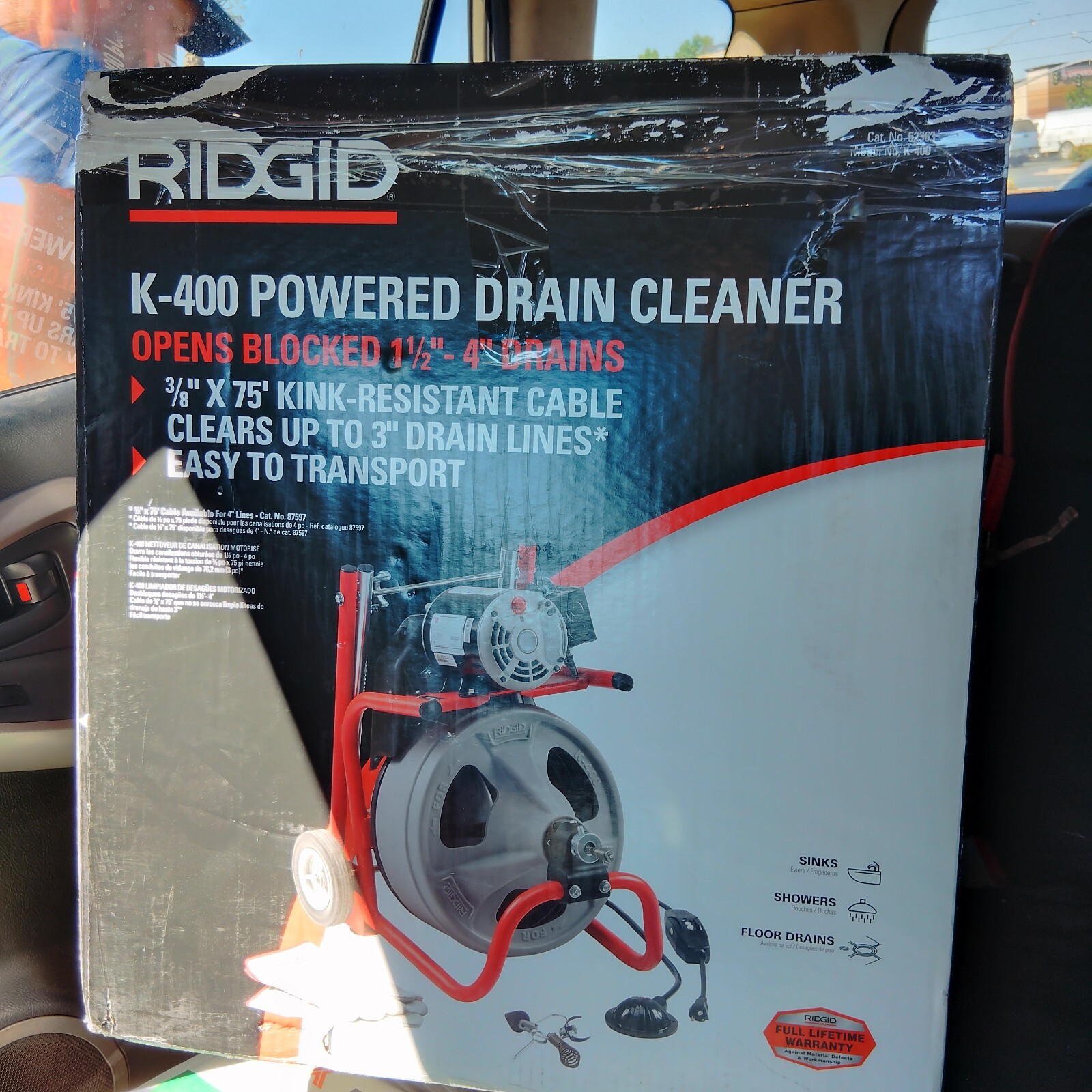 RIDGID K-400 AF Powered Auto Feed Drain Cleaner Snake Auger Machine And ...