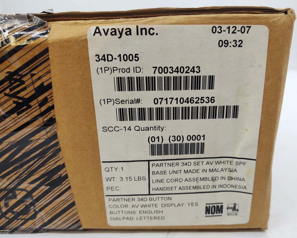 Avaya Partner 34D-1005 LCD Display Speakerphone (700340243) | eBay