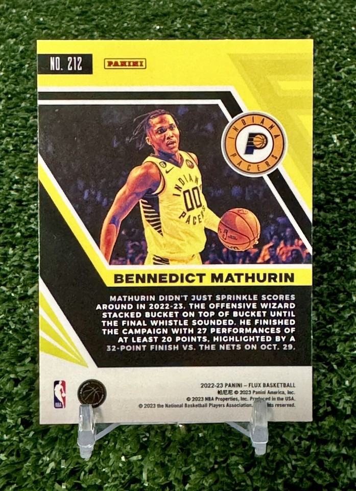 2022-23 Panini Flux Benedict Mathurin #212 Indiana Pacers RC Rookie | eBay