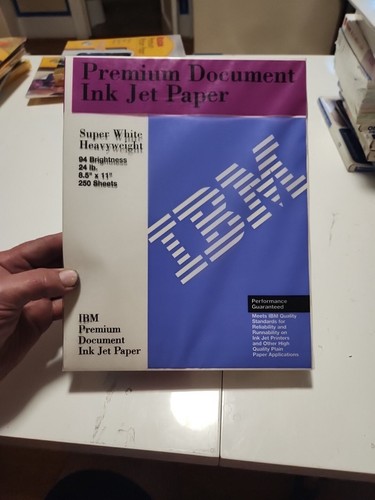 IBM Premium Document Ink Hey Paper Heavyweight Super White 250 Sheets 8 ...