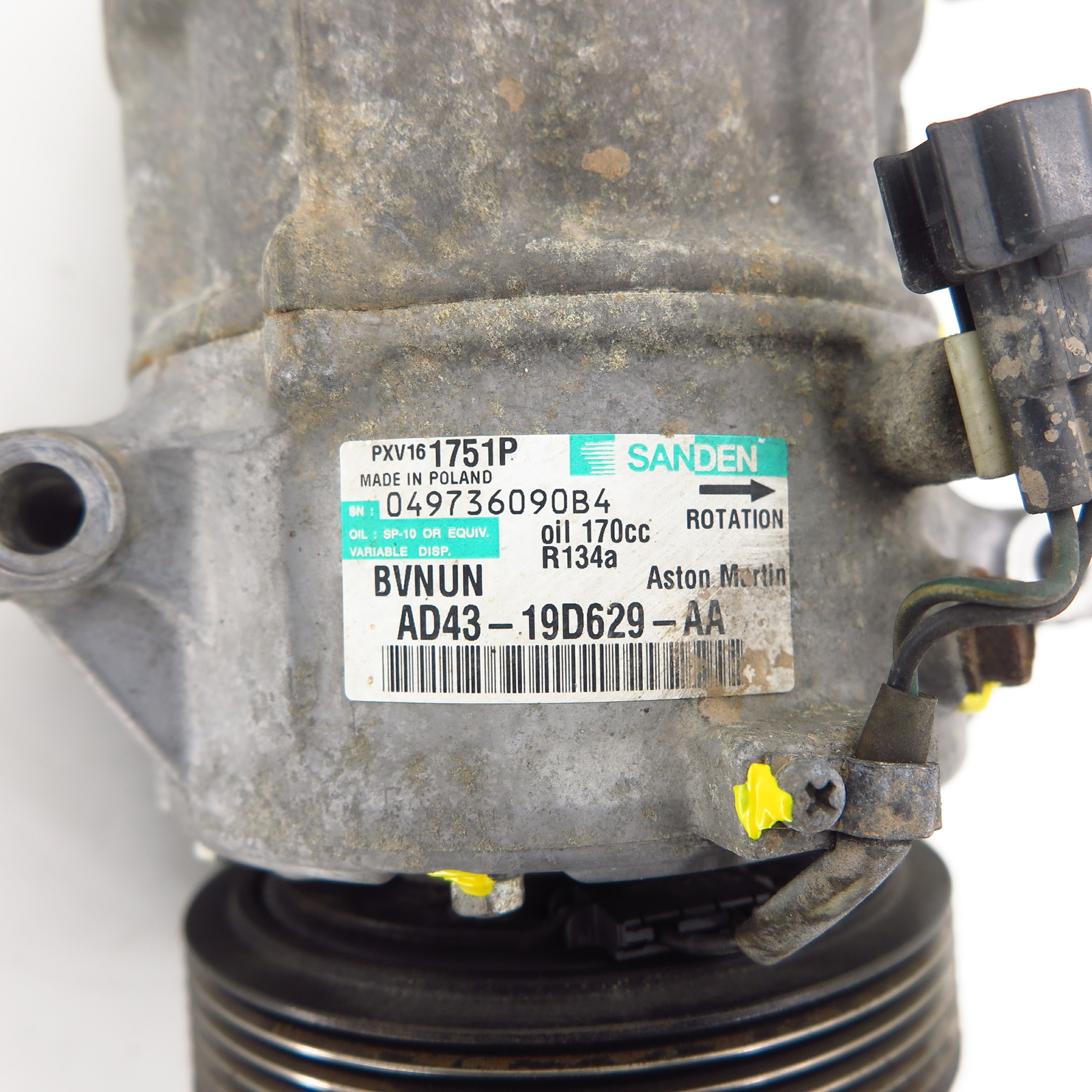 air conditioning compressor Aston Martin RAPID 6.0 V12 AD43-19D629-AA ...