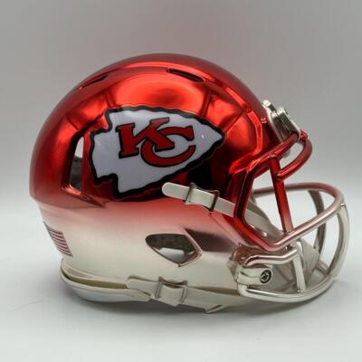 Kansas City Chiefs CUSTOM 2-Tone Chrome Mini Football Helmet | eBay
