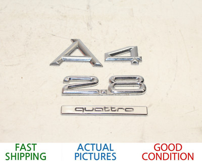 AUDI A4 B6 2.8 QUATTRO TRUNK EMBLEM BADGE SIGN LETTER OEM | eBay