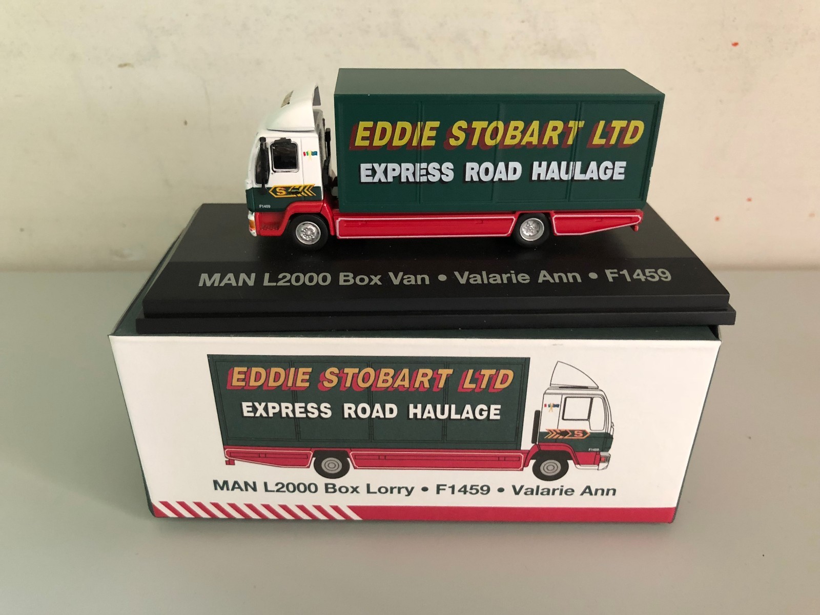 Die Cast Eddie Stobart Man L2000 Box Van Valarie Ann F1459 Scale 1/76 ...