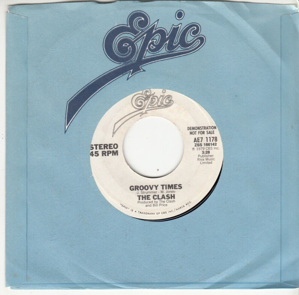 THE CLASH - GATES OF THE WEST/GROOVY TIMES - PROMO EPIC 45 - GREAT ...