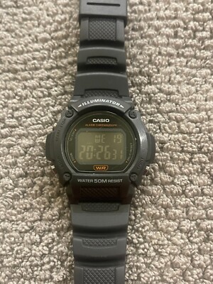 Casio Illuminator Watch W-219H Men Digital Black Alarm Chrono 50M New ...