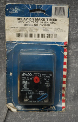 ICM Controls ICM102B Delay On Make Timer .03-10 Minutes Adjustment #36 ...